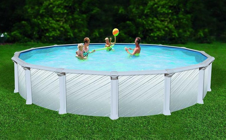 Belle piscine ronde hors sol